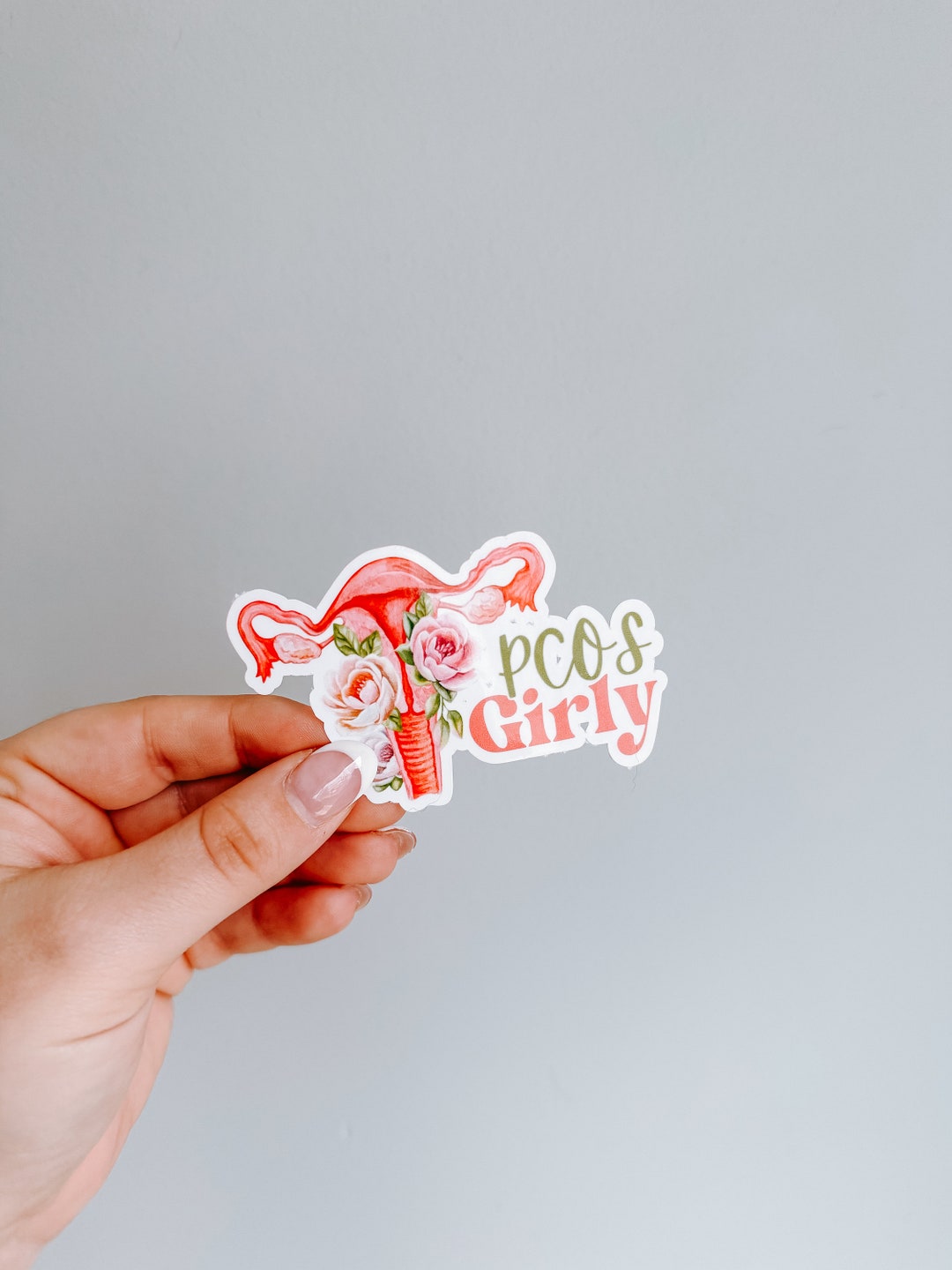 PCOS Girly Waterproof Vinyl Sticker Infertility Women's Health PCOS ...