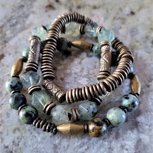 Gemstone Stretch Bracelets - Etsy