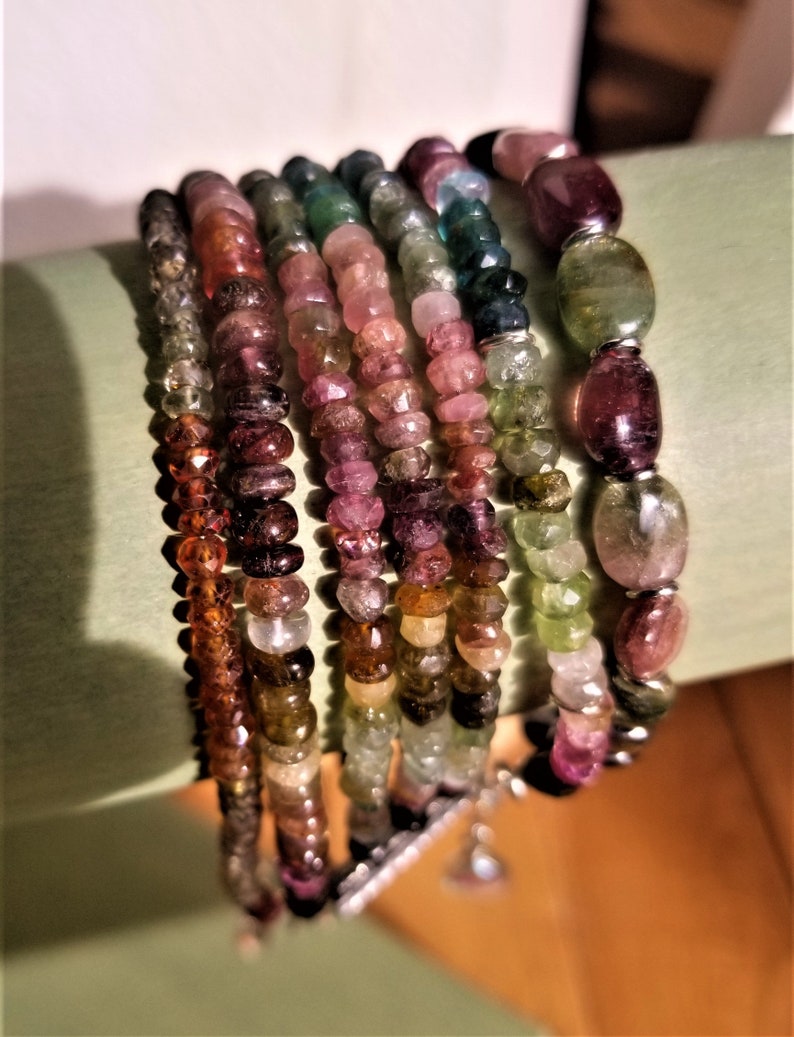 Rainbow Tourmaline Bracelet Tourmaline Ovals Sterling Silver | Etsy