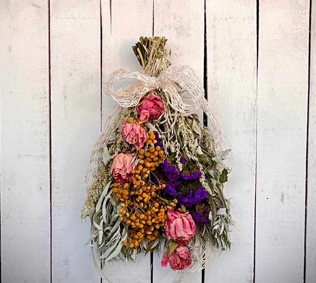 Dried Flower Peony Hanging Bouquet - Etsy