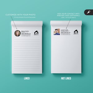 Qty 15, 30, or 50 Low Minimum BULK Notepads Custom Real Estate Notepad ...