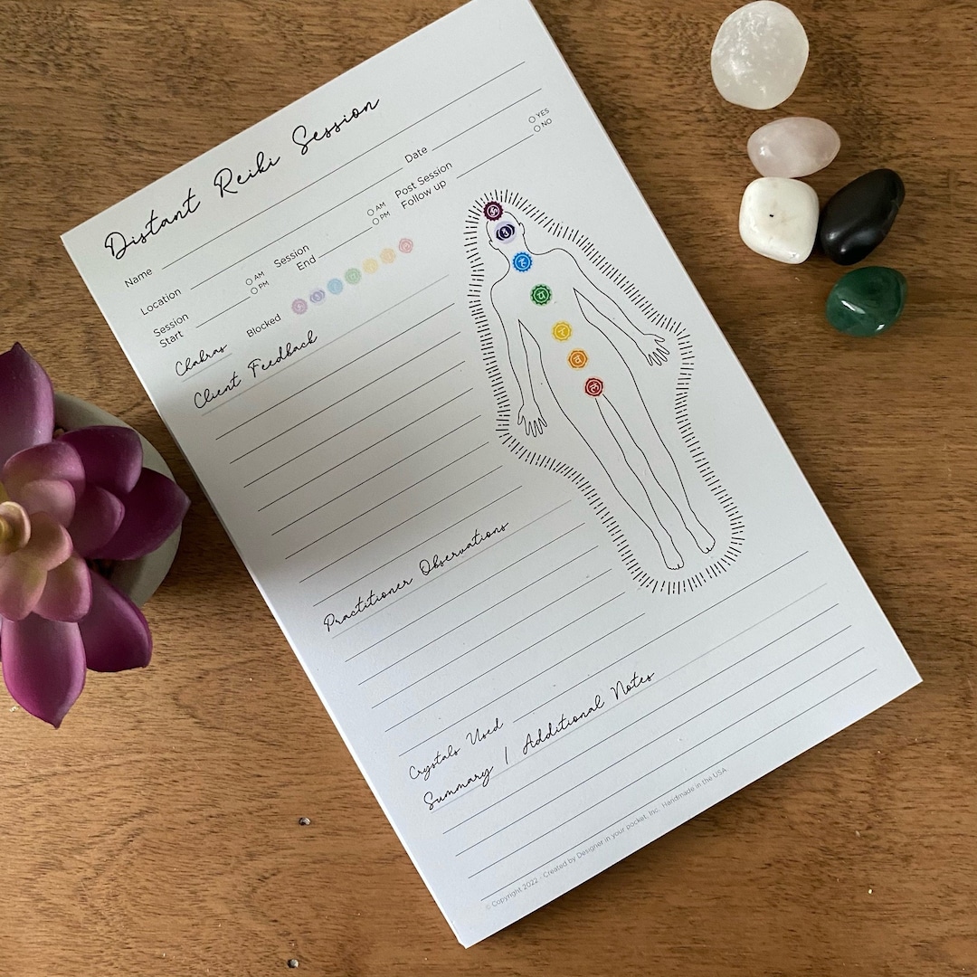Distant Reiki Session Notepad for Practitioners | Handmade in the USA ...