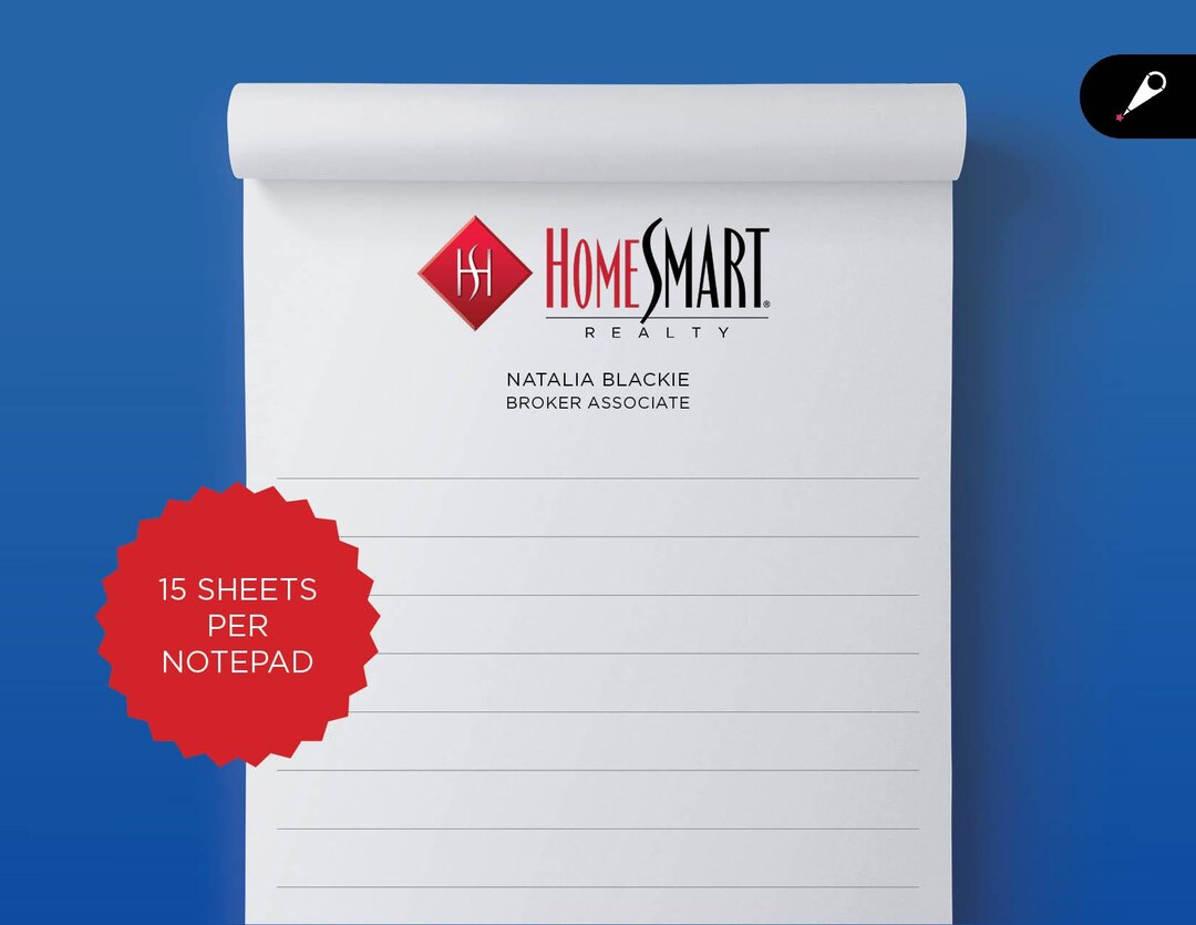 Low Minimum Notepad Packs - 15 Sheets | Personalized Real Estate Agent ...