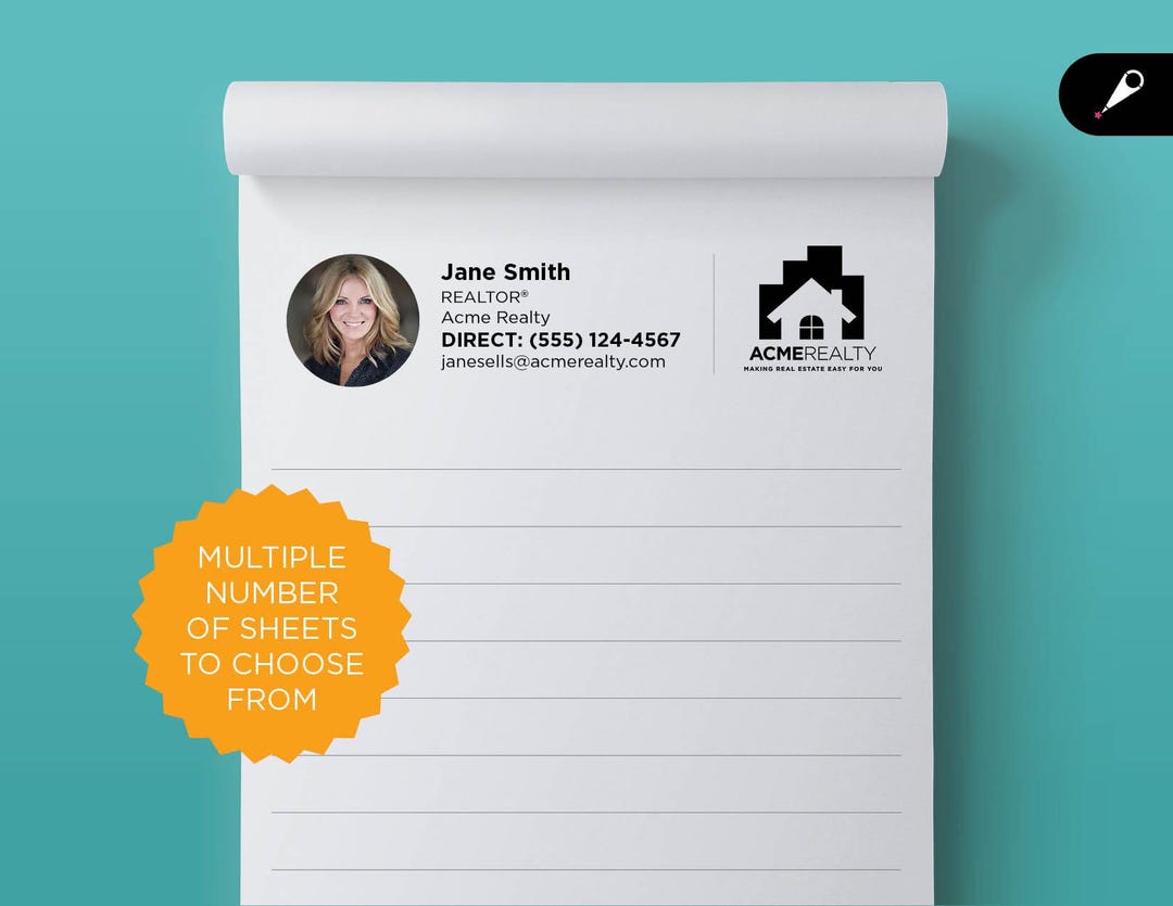 Qty 15, 30, or 50 - Low Minimum BULK Notepads - Custom Real Estate ...