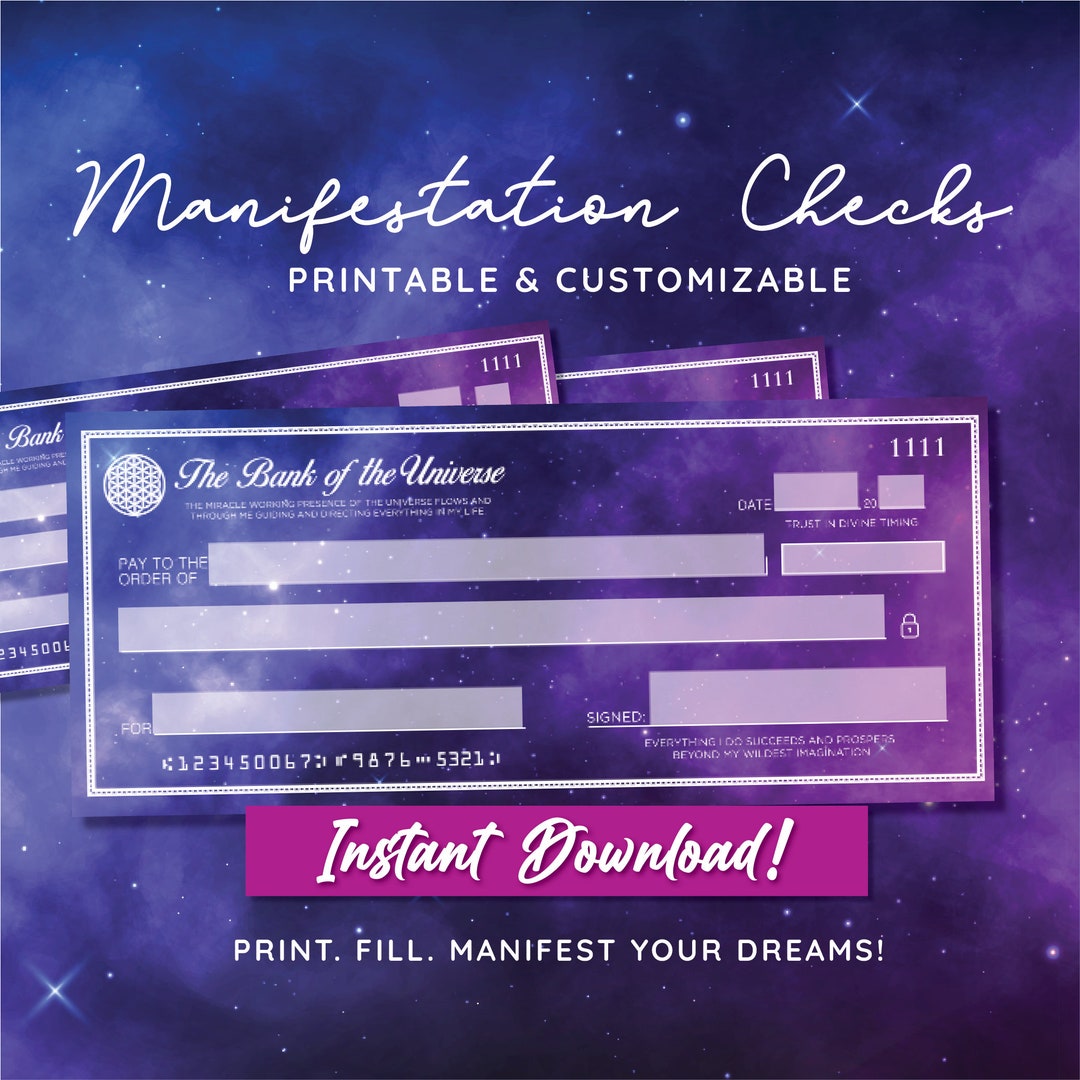 Prosperity & Abundance Manifestation Check, Law of Attraction ...