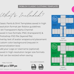 Custom Roblox Classic Clothing Template | Customize Your Own Colors ...