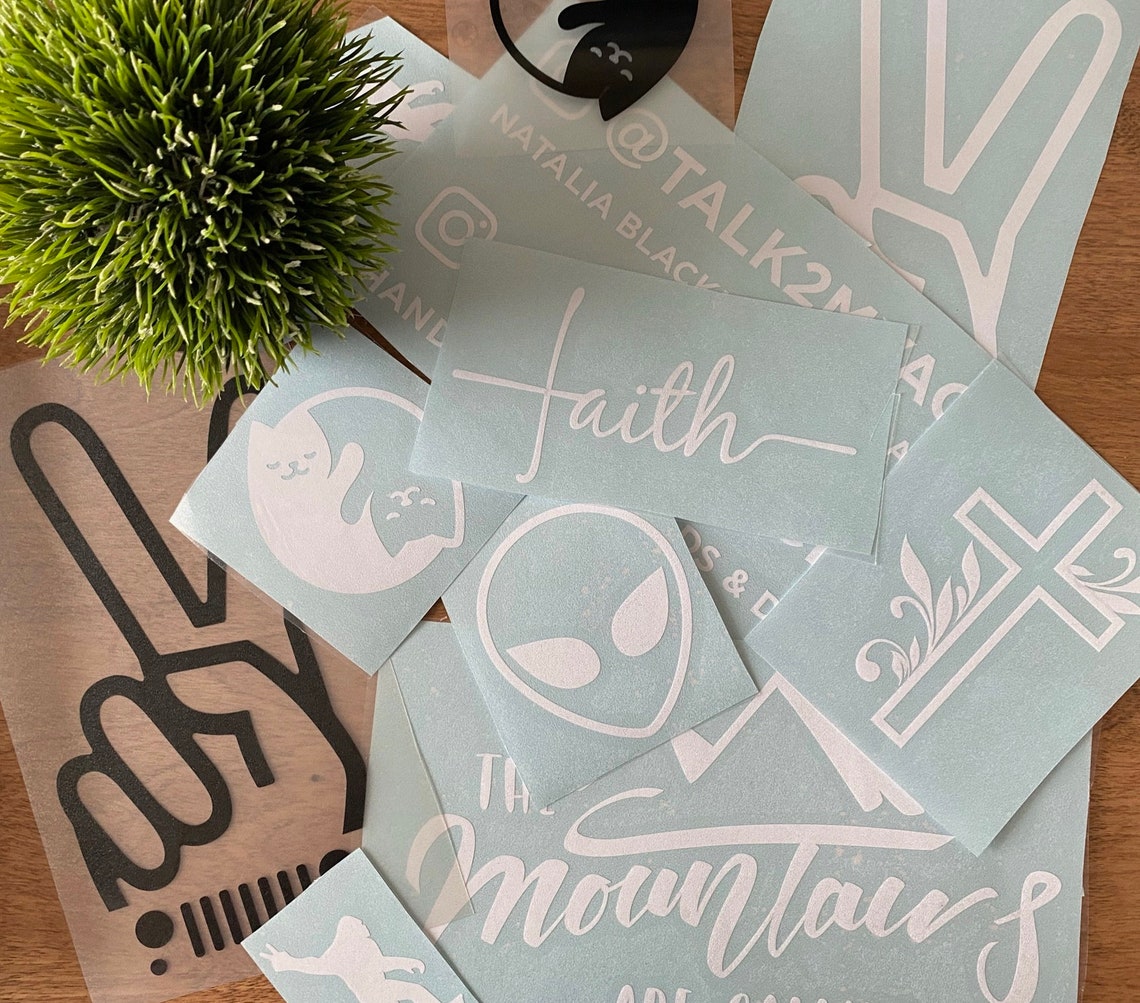 Ornate Cross Car Window Vinyl Decal | Christian Faith Gift | Religious ...