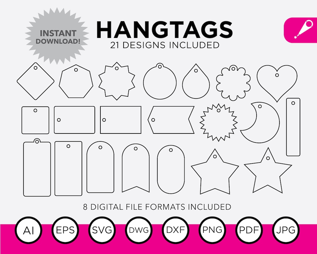21 Product & Clothing Hang Tags SVG Files | Bundle Layered SVG, Cricut ...