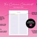 Two Column Checklist Fillable and Printable Template 8.5 X 11 Instant ...