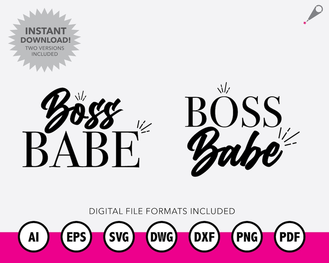 Boss Babe SVG Files | Bundle Layered SVG, Cricut, Cut Files, Digital ...
