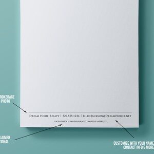 30, 50 or 100 Notepad Packs - 20 Sheets | Personalized Real Estate ...