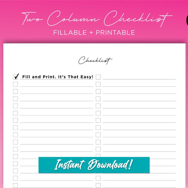 Fillable Column Template - Etsy