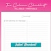 Two Column Checklist Fillable and Printable Template 8.5 X 11 Instant ...