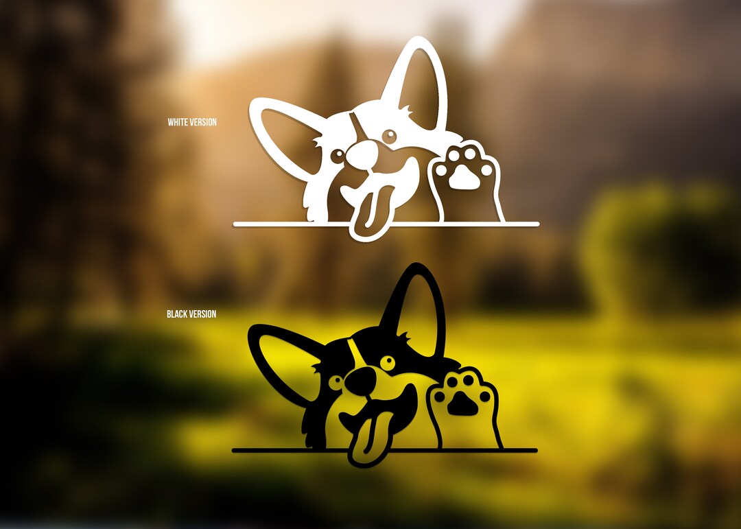 Corgi Wave High Quality Vinyl Decal Weatherproof & Waterproof Perfect ...