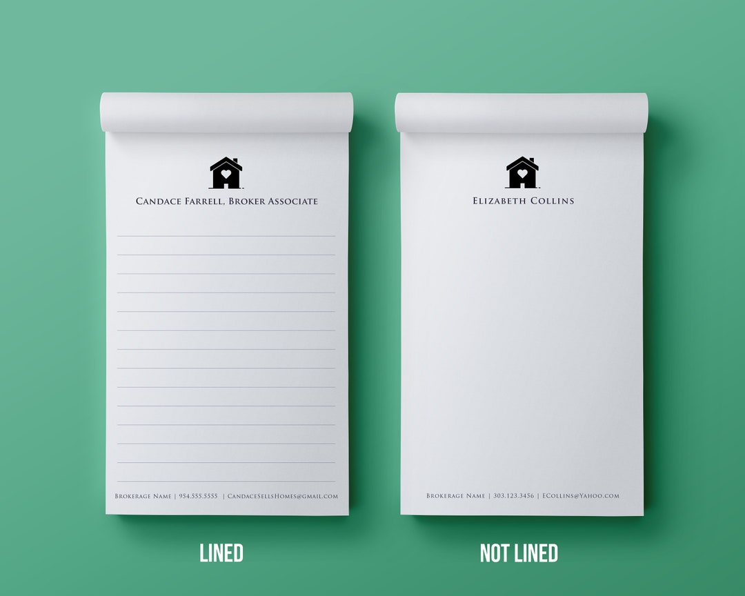 Personalized Real Estate Broker Associate Notepad | Custom Realtor ...