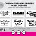 Direct Thermal Printer Label Design Bundle | Instant Download | 6 ...