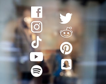 Social Media Vinyl Decal - Etsy
