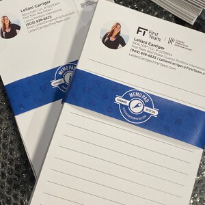 Qty 15, 30, or 50 Low Minimum BULK Notepads Custom Real Estate Notepad ...