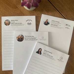 Qty 15, 30, or 50 Low Minimum BULK Notepads Custom Real Estate Notepad ...