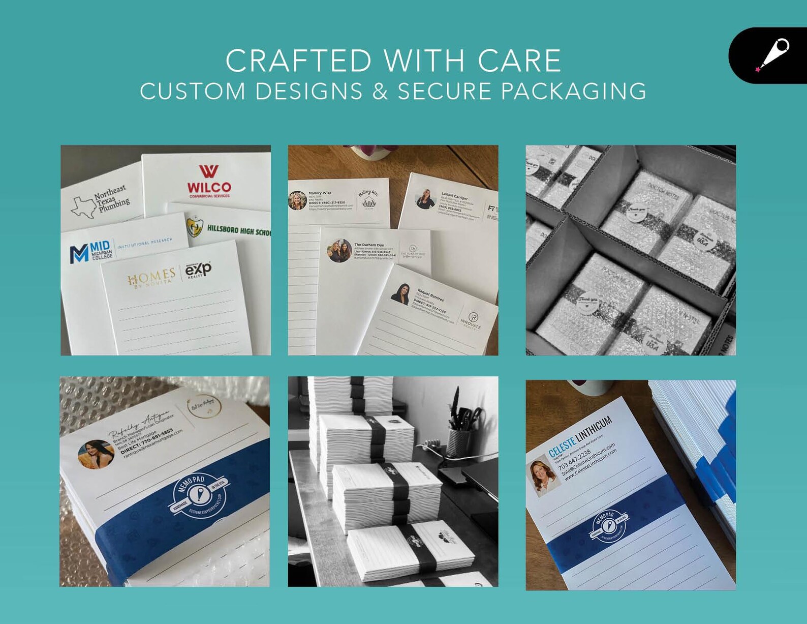 Qty 15, 30, or 50 - Low Minimum BULK Notepads - Custom Real Estate ...