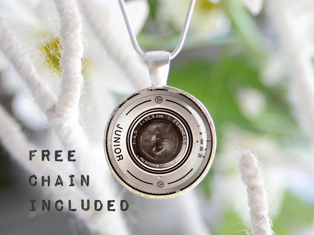 Old Camera Lens Image Necklace. Photographers Gift Pendant. Free ...