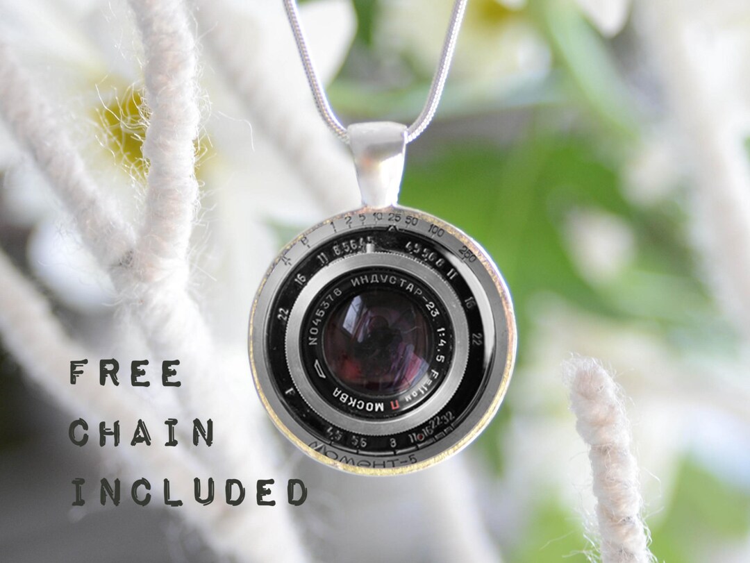 Old Camera Lens Image Necklace. Photographers Gift Pendant. Free ...