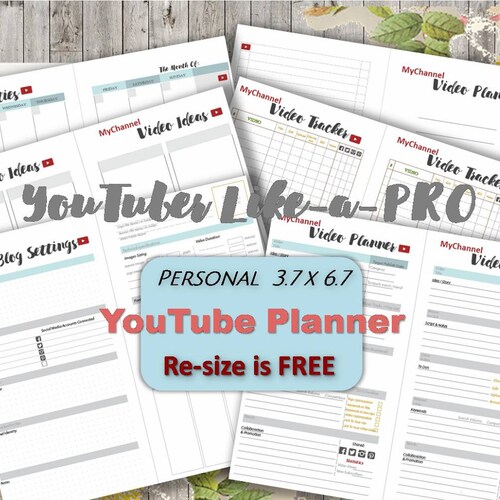 Youtube Channel Business the Startup Planner Vlogging | Etsy