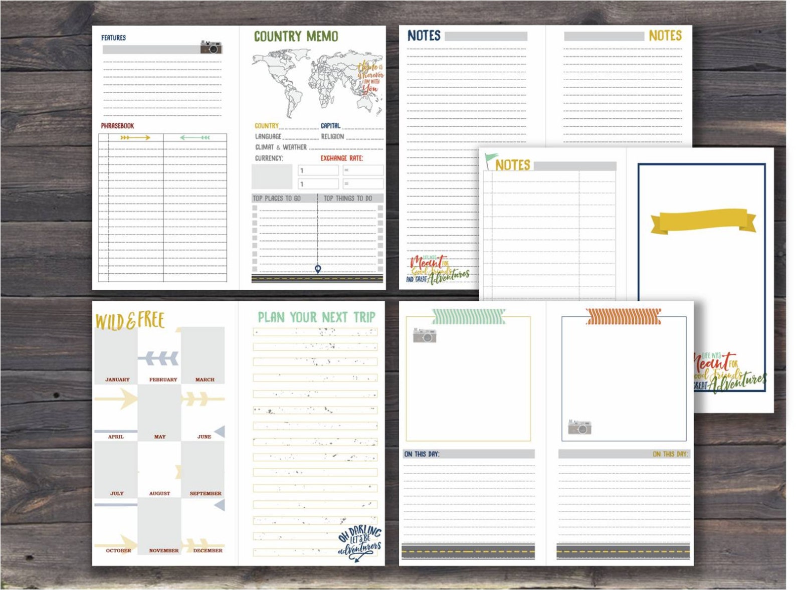 Free travel planner and journal templates - fikobuilding