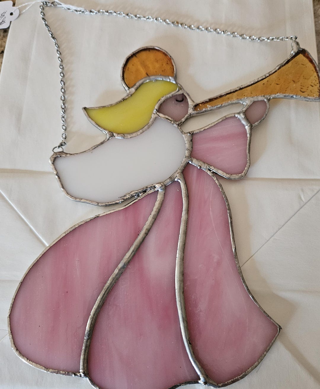 Stained Glass Angel With Trumpet - Etsy