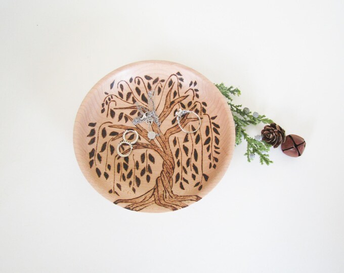 Wood Ring Dish, Tree of Life, Burned Wood Design, Gifts Under 30 - Etsy