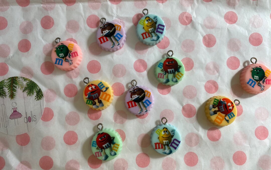 M&ms Bottle Caps Charms - Etsy