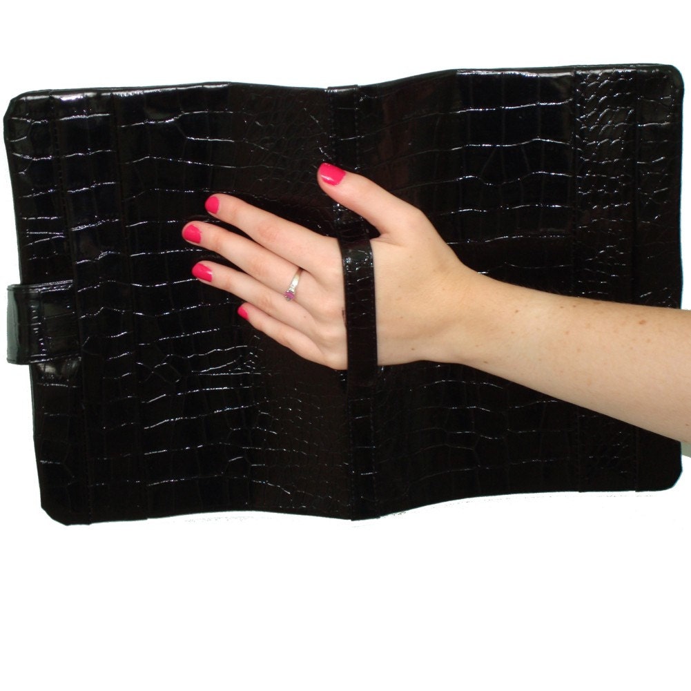 Black Croc iPad Case: 9.7 Inch Tablet Cover With Hand Strap - Etsy