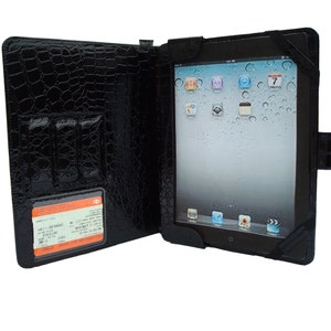 Black Croc iPad Case: 9.7 Inch Tablet Cover With Hand Strap - Etsy