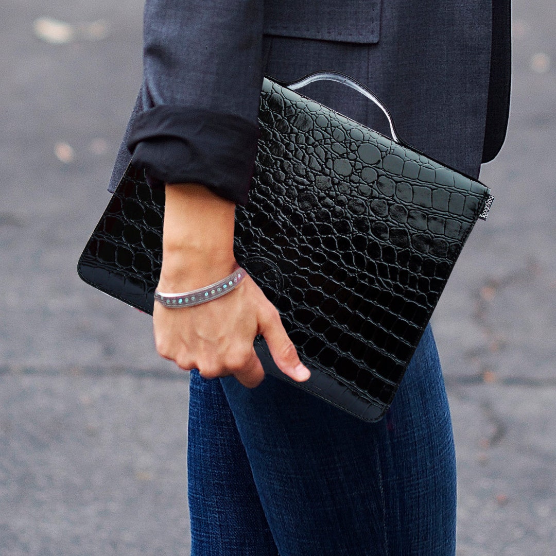 Black Croc iPad Case: 9.7 Inch Tablet Cover With Hand Strap - Etsy