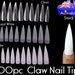 500pc Stiletto Claw Nail Tips Half Cover Pointy False Nails Manicure ...