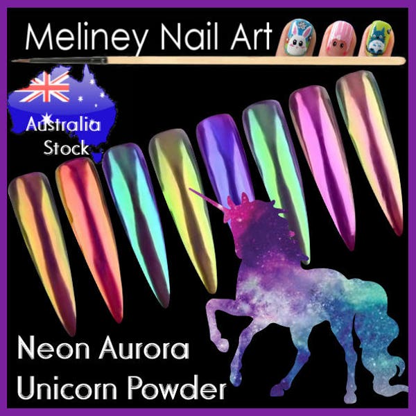 Unicorn Chrome Nail Powder - Etsy