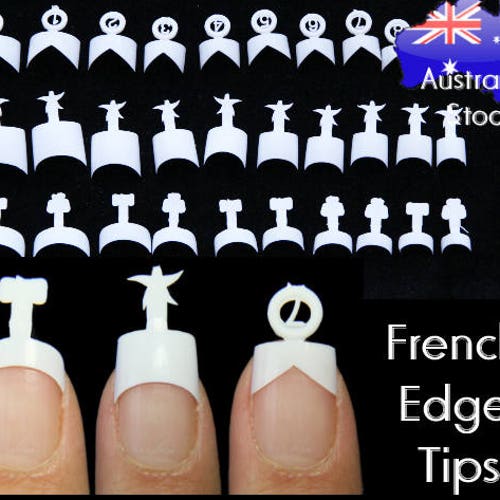 French Edge Tips Nail Tips False Square Shape Manicure Fake | Etsy