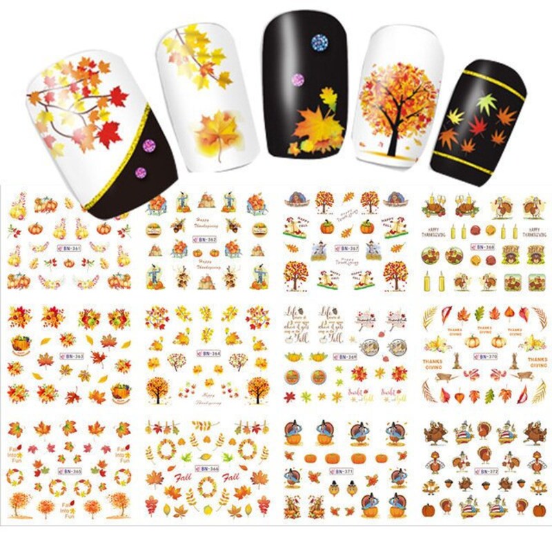 Fall Nail Decals - Etsy