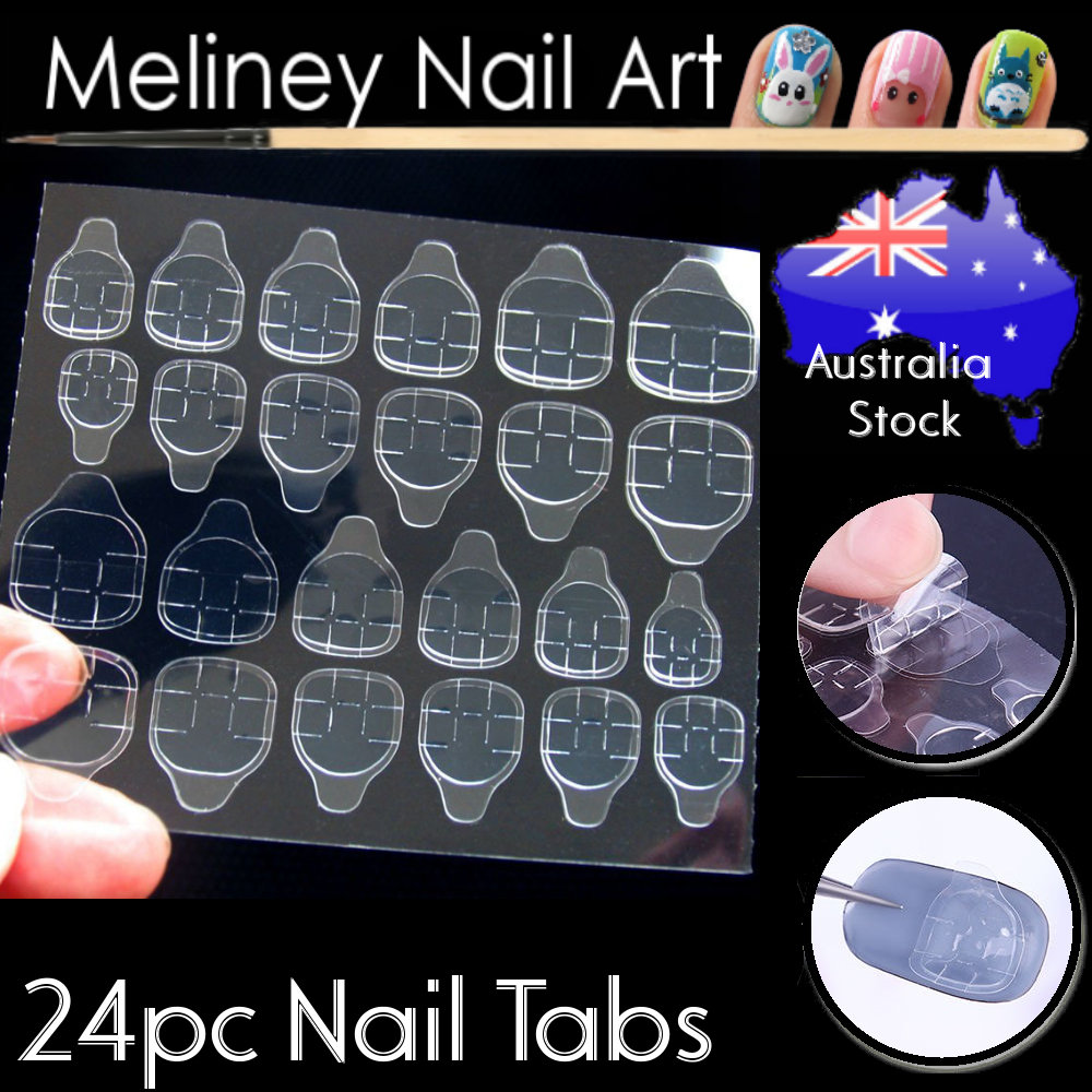 24pcs/Pack Double Sided Nail Stickers Tabs tab sticker tape | Etsy