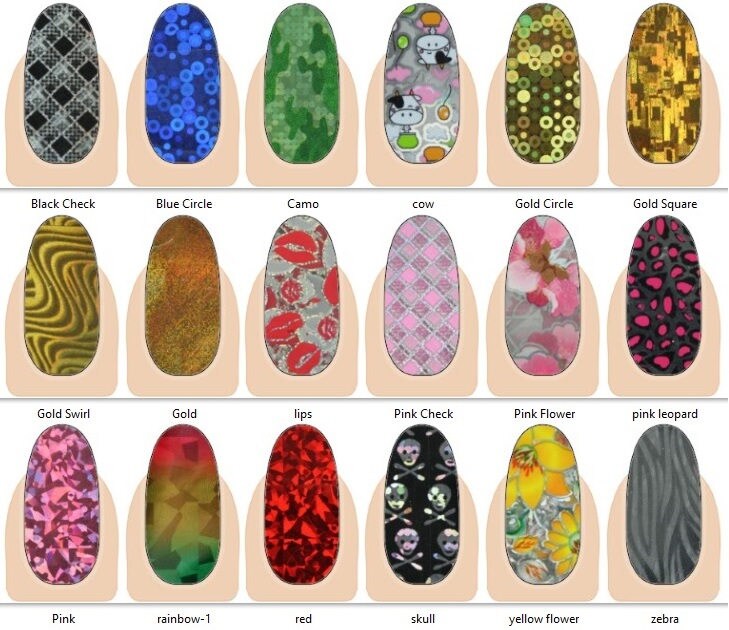Nail Art Transfer Foils Patterns Manicure Stripe Decor Decoration ...