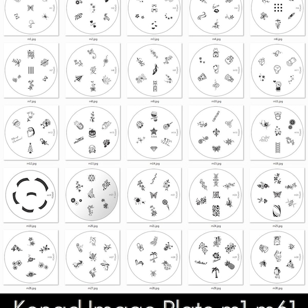 Nail Image Plates - Etsy