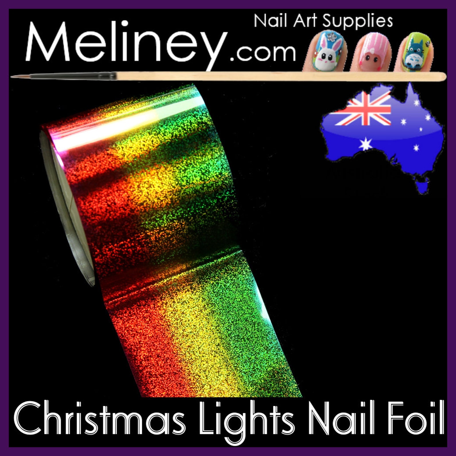 Rainbow Nail Art Transfer Foils Patterns Manicure Decor Decoration ...