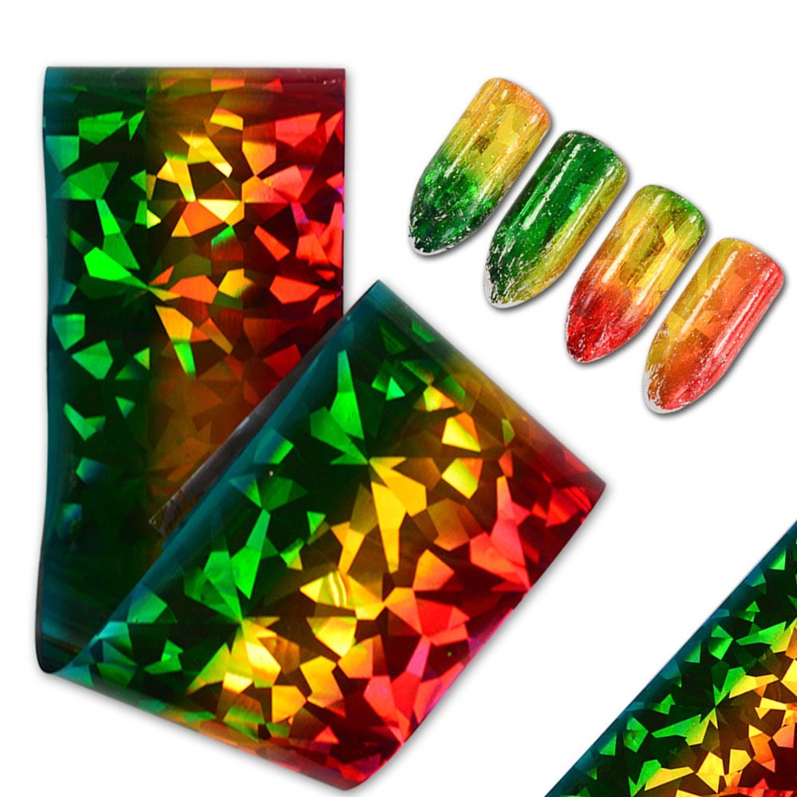 Rainbow Nail Art Transfer Foils Patterns Manicure Decor Decoration ...