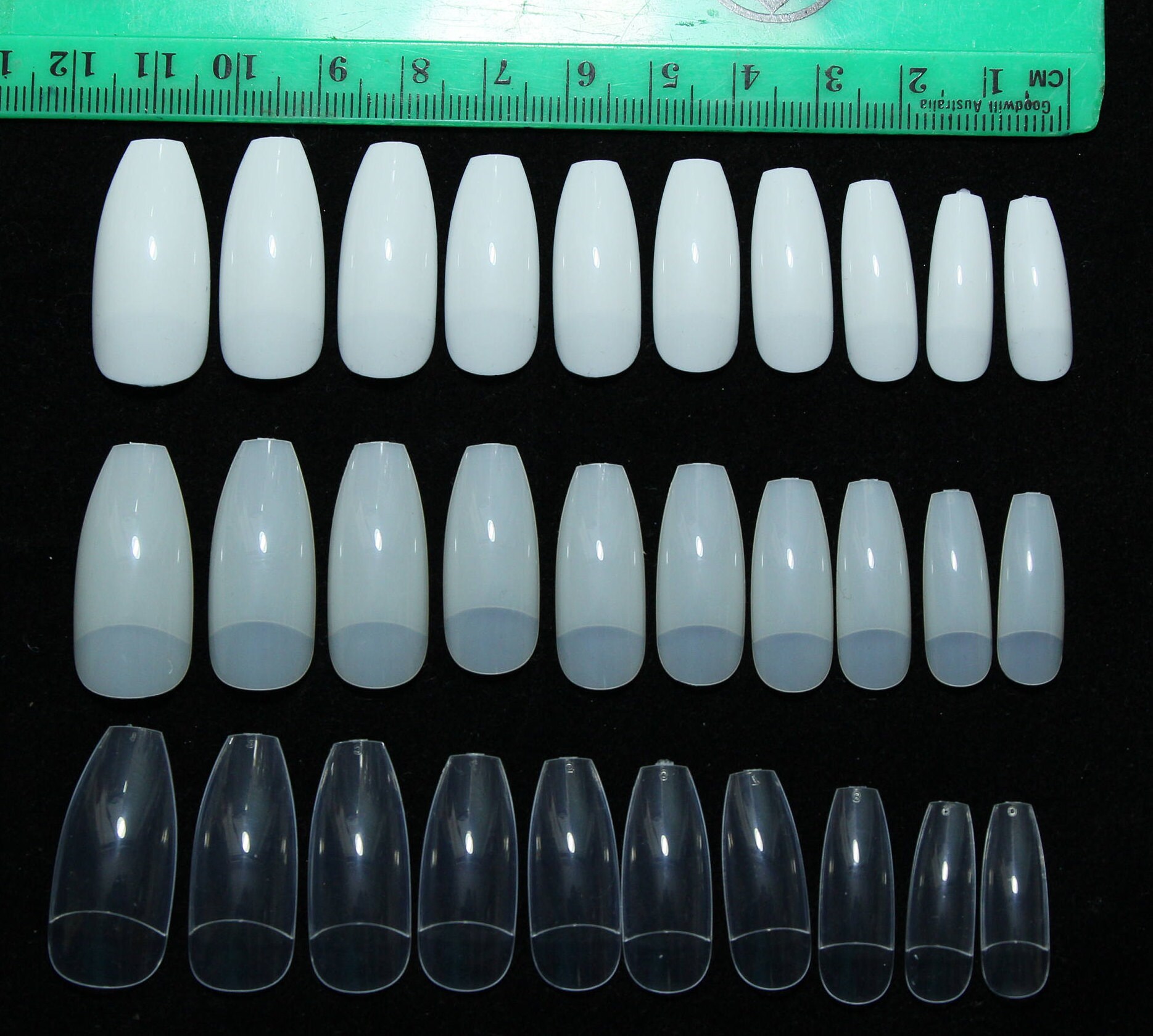 500pc Half Cover Coffin Shaped Full Well Nail Tips Ballerina - Etsy