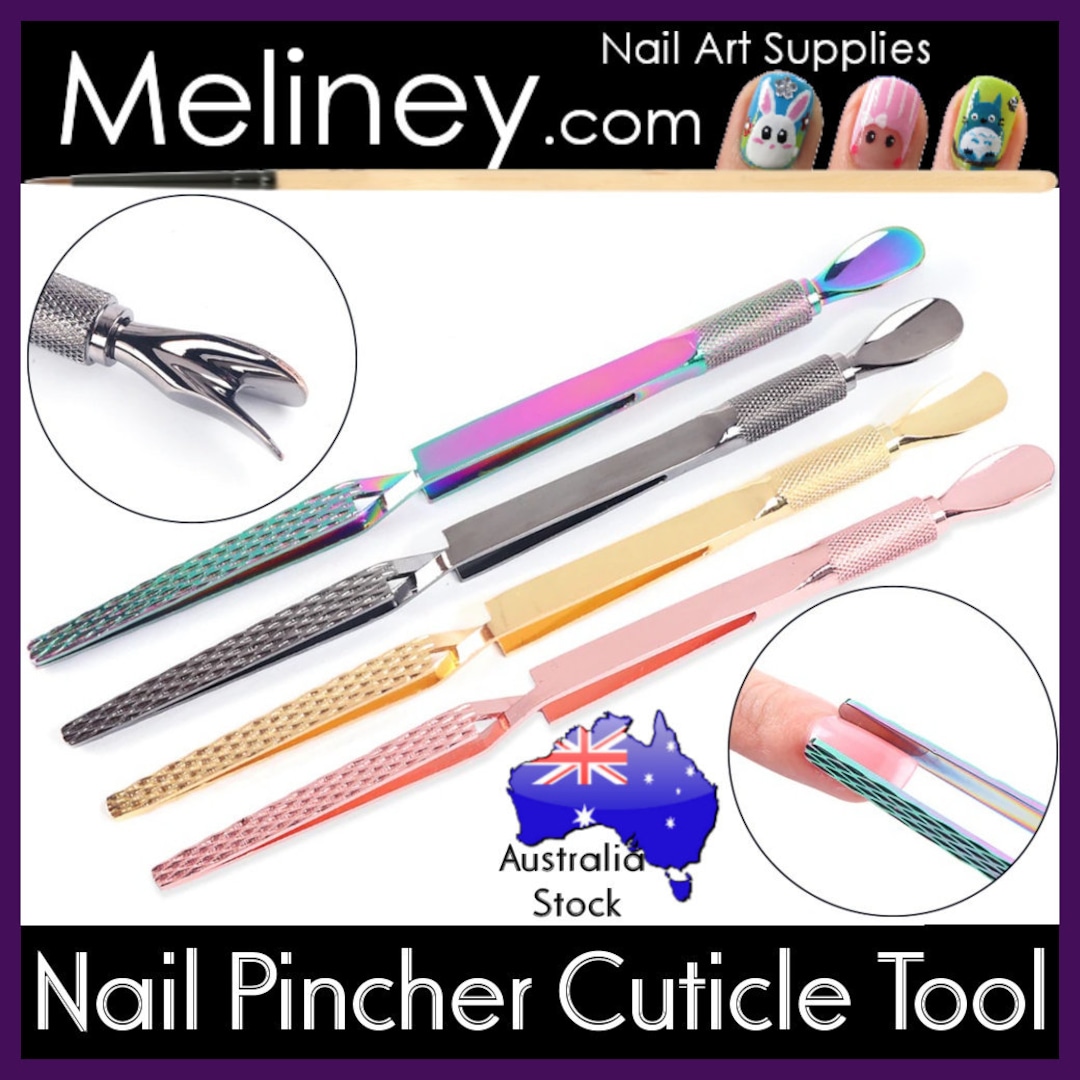 Acrylic Nail Pincher Cuticle Pusher Picker Tool Tweezers Pinching Pinch ...