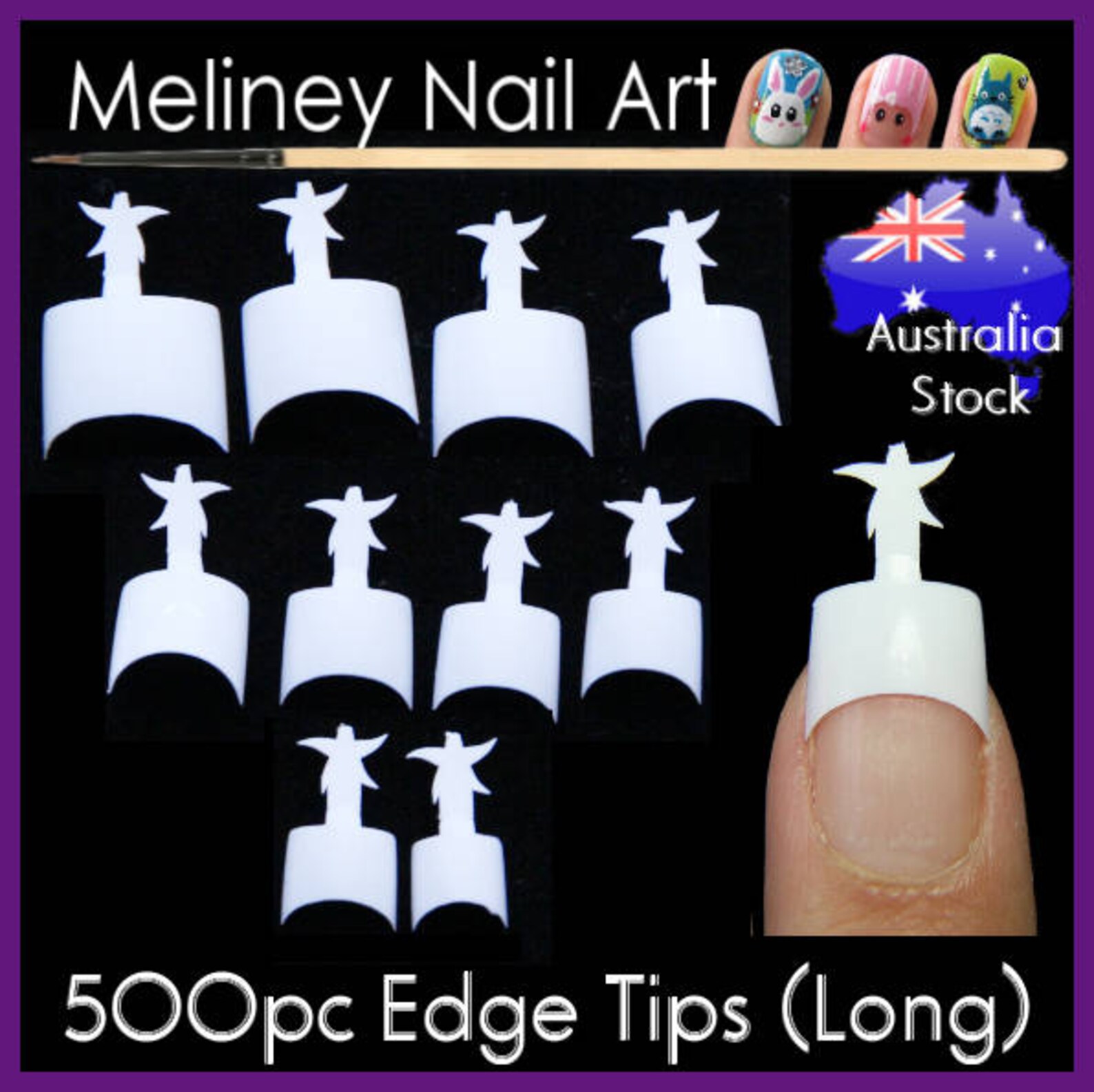 French Edge Tips Nail Tips False Square Shape Manicure Fake | Etsy