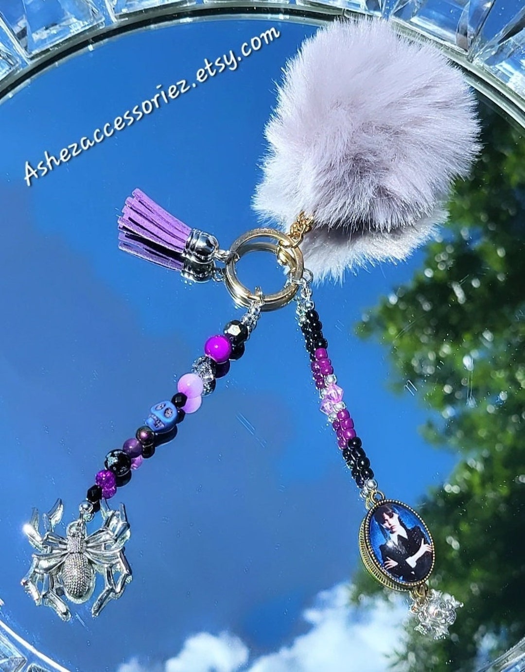 Wednesday Addams Keychain, Addams Family Keychian, Goth Jewelry ...