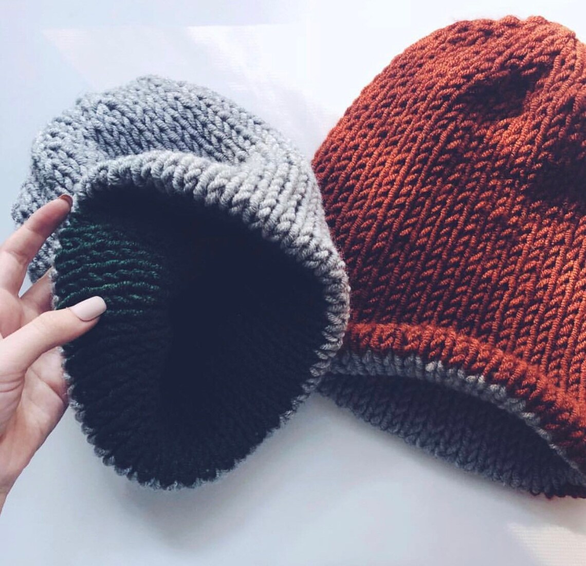 KNITTING PATTERN, Reversi Beanie, Reversible Beanie Knitting Pattern ...