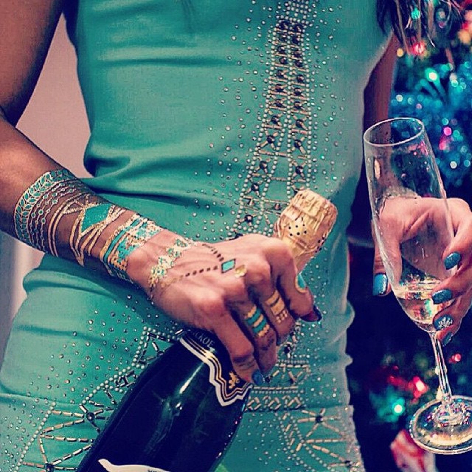 Color Metallic Tattoos Gold Tattoos Temporary Tattoos - Etsy