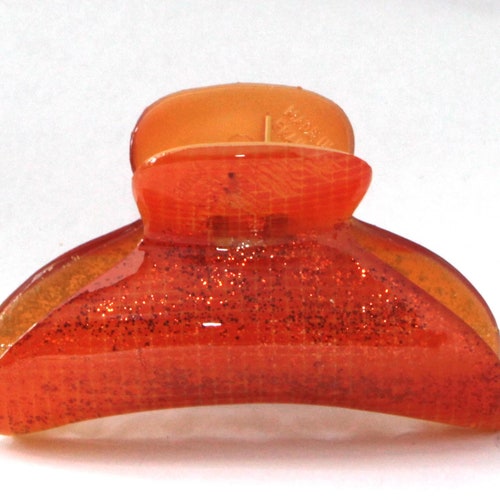 New French Collections Orange Tortoise Shell Hair Claw Clips - Etsy